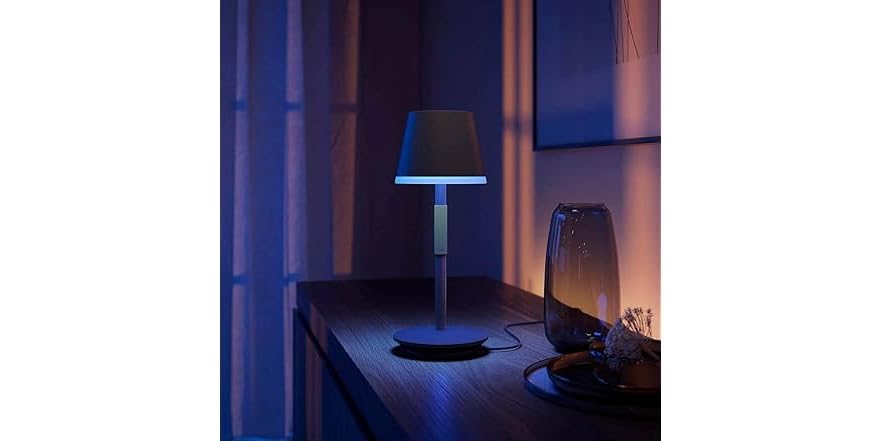 Philips Hue Go Smart Portable Table Lamp, Black