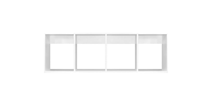 Horizontal 4 Cube Storage White