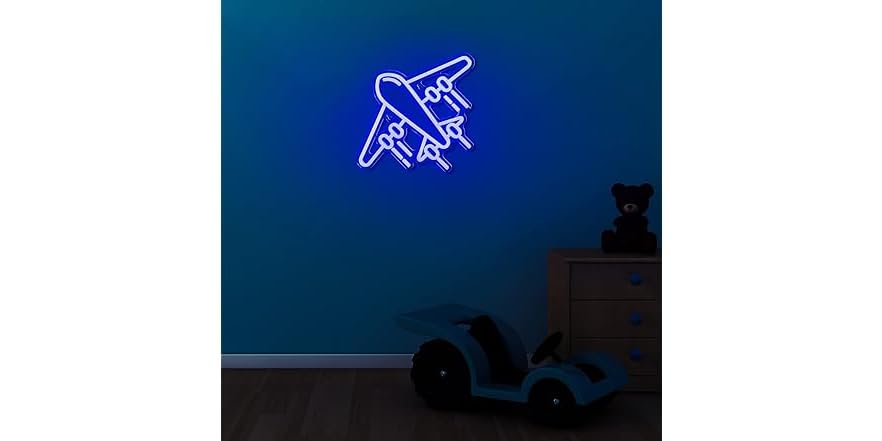 Air Plane Neon-Like LED Room Signs