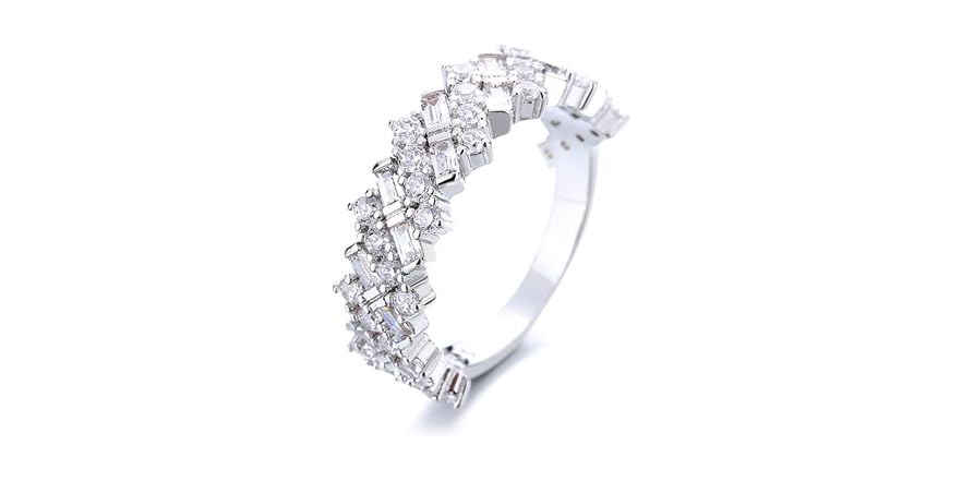 Multi Cut Crystal Ring