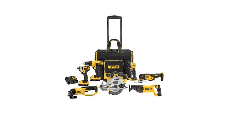 DEWALT DCKSS721D220V MAX Cordless 7-Pc Combo Kit