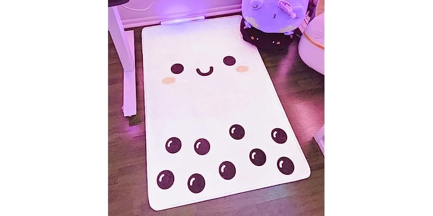 Glopastel Boba Anime Rug, Beige, 28"x42"
