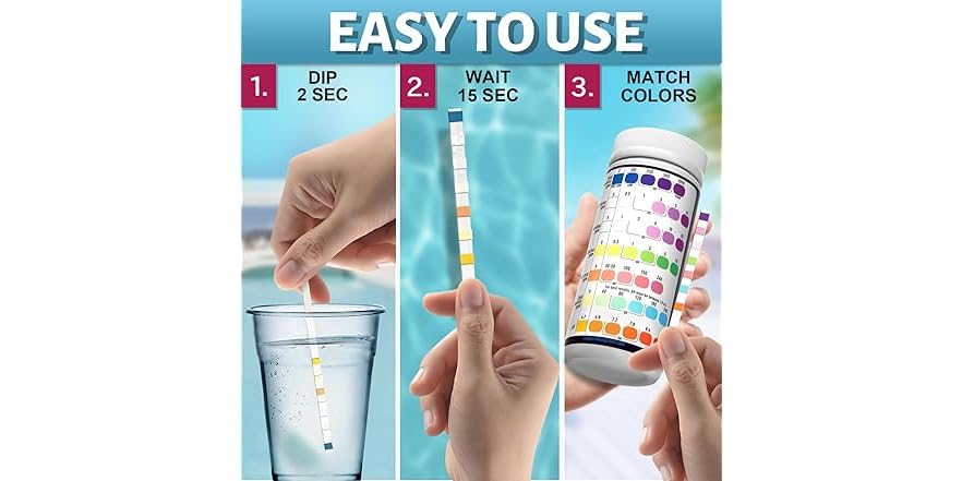 EASYTEST 7-Way Pool Test Strips