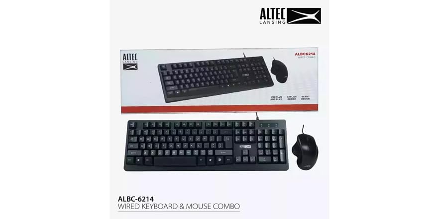 Altec Lansing Wired Keyboard + Mouse Combo