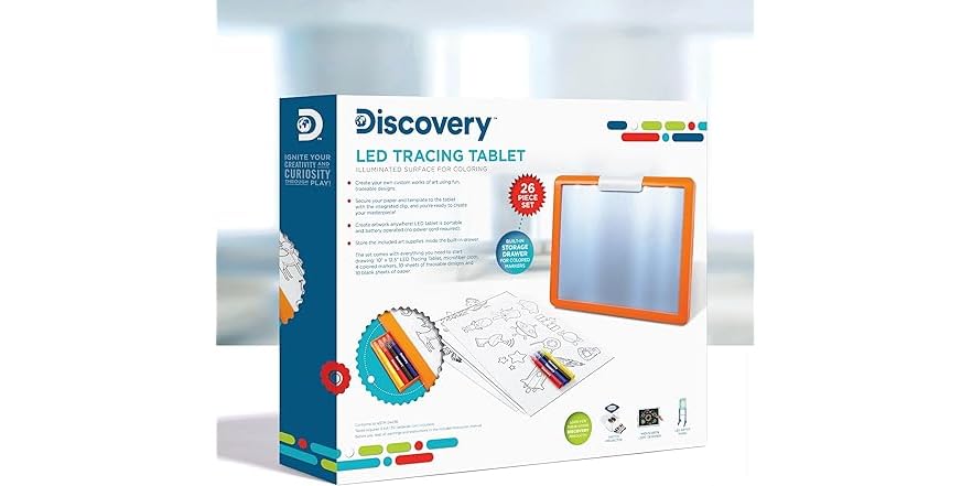 Discovery Kids LED Tracing Tablet, 26-Pc Set