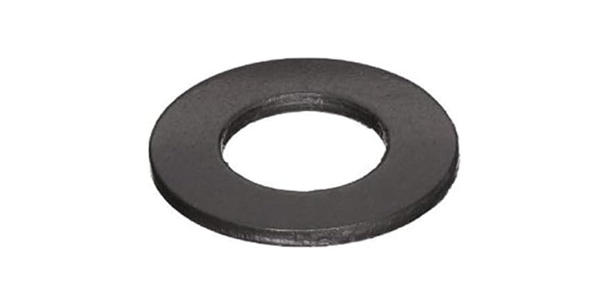 50Pcs M10 Steel Flat Washer, Black Oxide Finish
