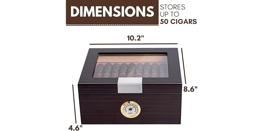 Mantello Premium Humidor Cigar Box