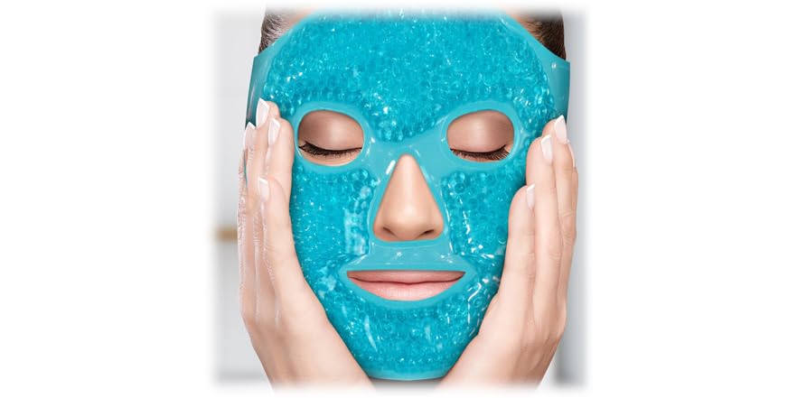 (1 or 2-PK) Therapeutic Gel Cooling & Heating Face Mask