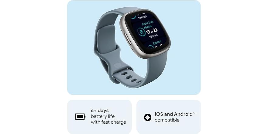 Fitbit Versa 4 Fitness Smartwatch (Open Box)