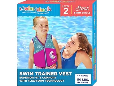 SwimSchool Swim Trainer Vest - Pink/Aqua