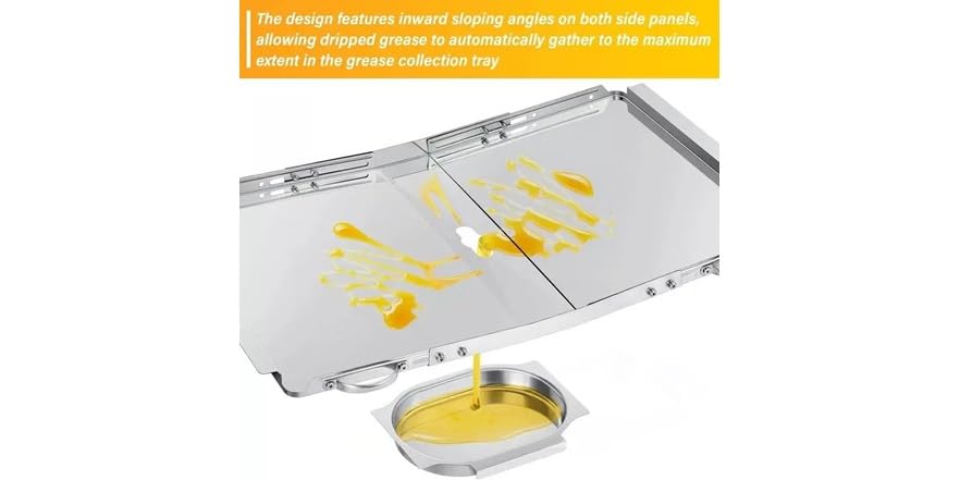 Grill Grease Tray with Catch Pan