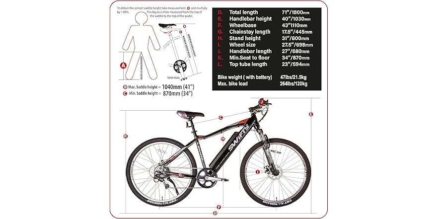 SWIFTY AT656 E-Bike Adults 7 Speed