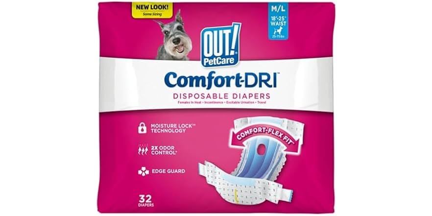 OUT! PetCare Disposable Female Dog Diapers