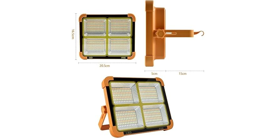 Hakol Portable LED Work Solar Light 100W 1650mAh