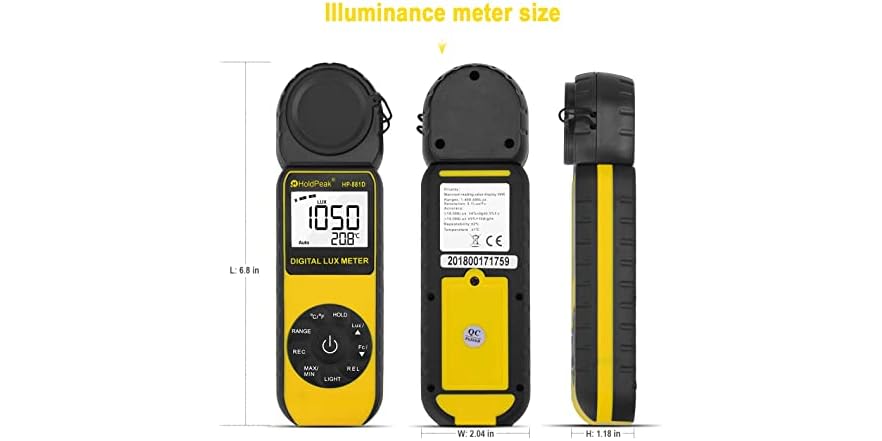 Digital Light Meter Measure Range