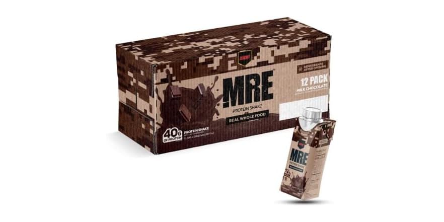 (12 Pack) REDCON1 MRE Ready to Drink Protein Shakes