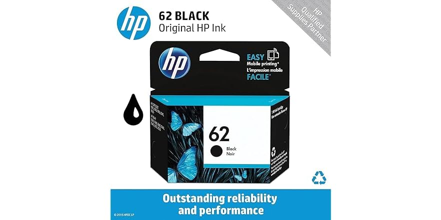 HP 62 Black Ink Cartridge