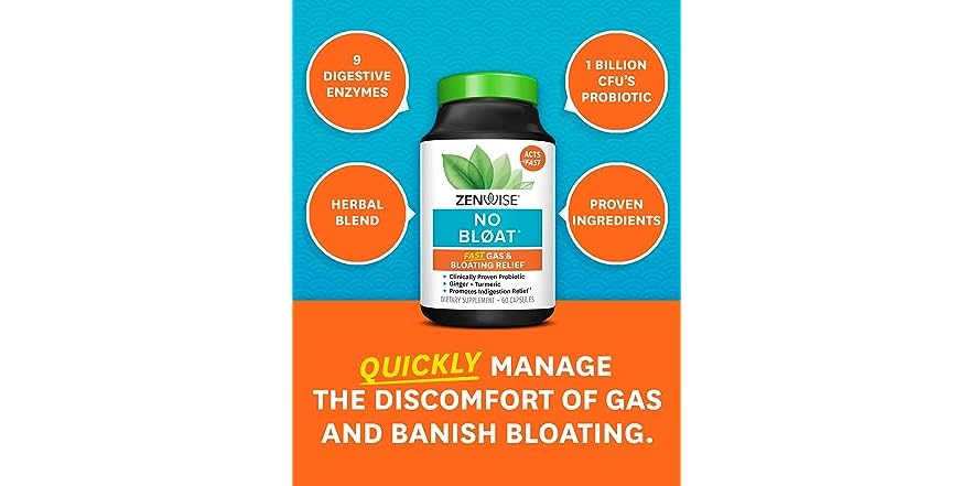 Zenwise Health No Bloat 60 Count