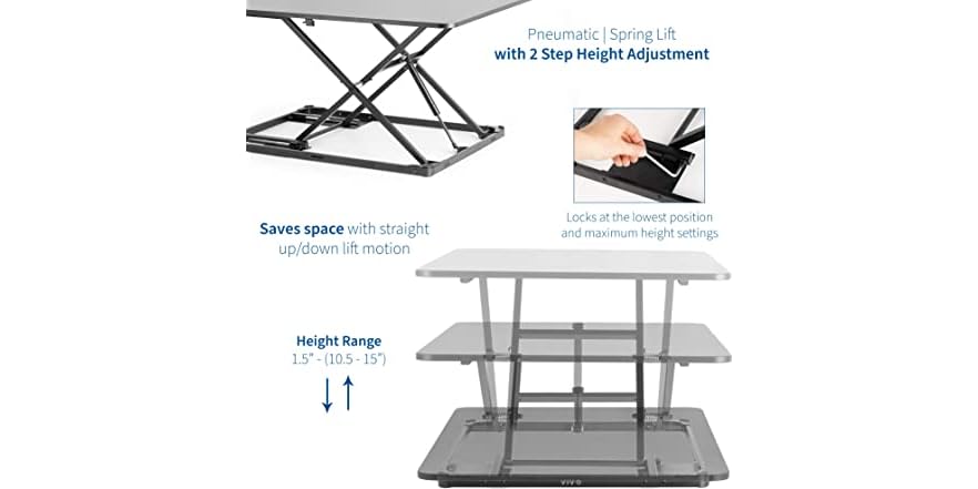 VIVO Ultra-Slim Adjustable Standing Desk