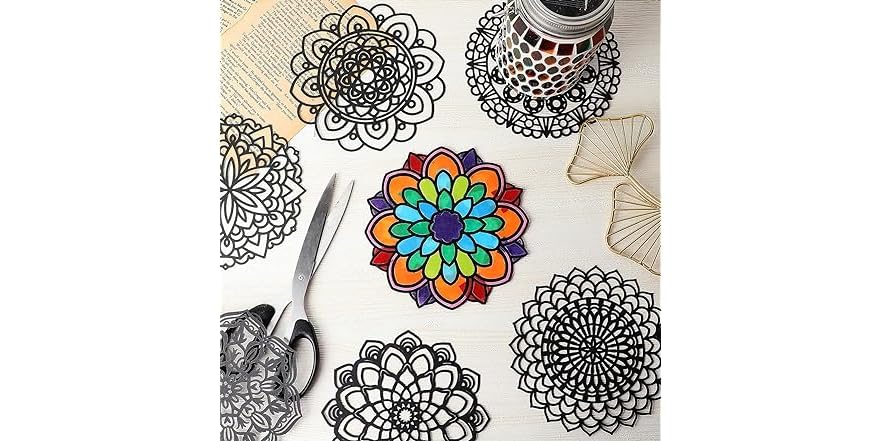 18 Pack DIY Stained Glass Window Kits