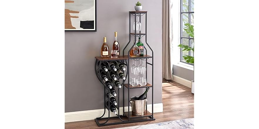 5-Tier Freestanding Floor Wine Rack