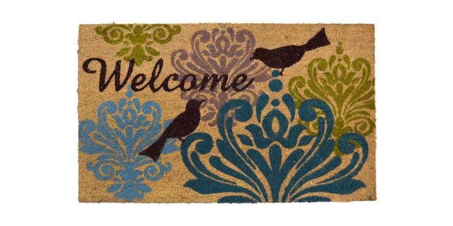 Fiesta Bird Damask Doormat