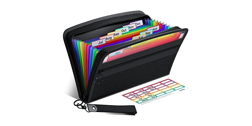 12 Pocket Receipt Coupon Organizer