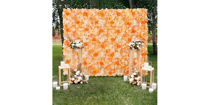 Orange Flower Backdrop Panel 5'x3.74'