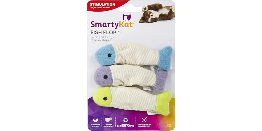 SmartyKat Fish Flop Cat Toys 3-Pack