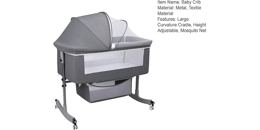 2-in-1 Baby Bassinet Bedside Crib