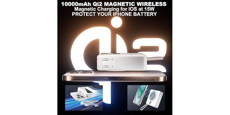 Qi2 Power Bank | 10000mAh | 30W Fast Charging