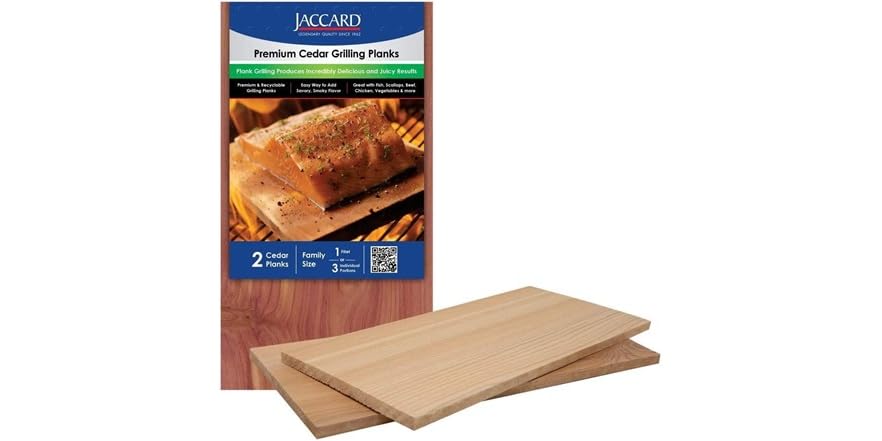 Jaccard Premium Cedar Plank, Large, (2-pack)