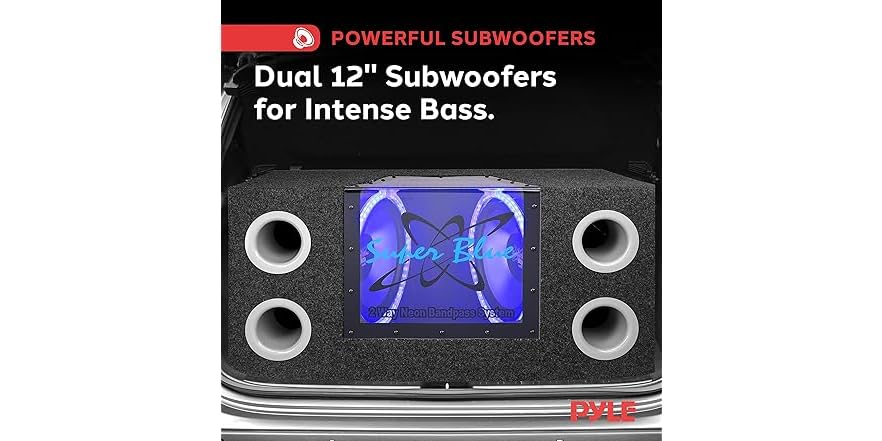 (NEW) Pyramid 12" 1200W Car Audio Subwoofer