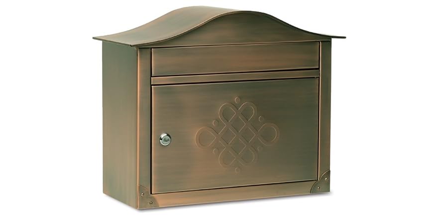 Antique Copper Wall Mount Mailbox