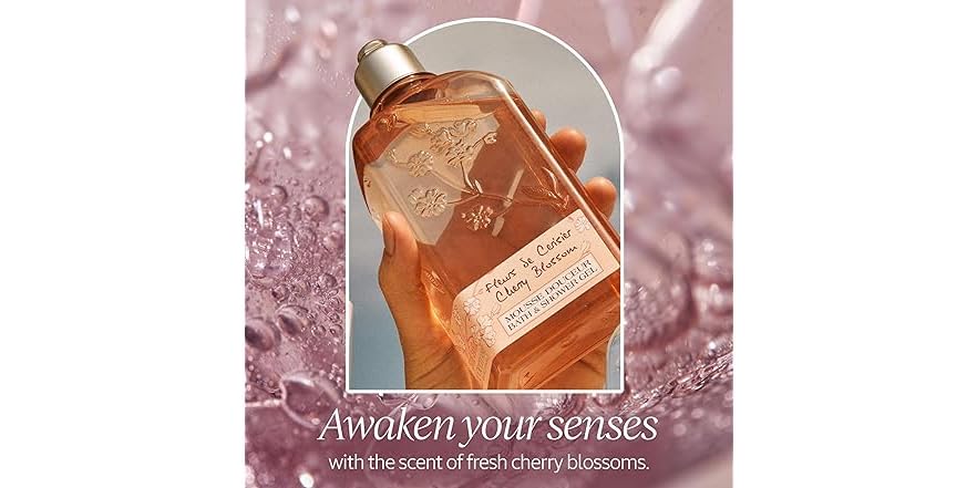 (2 PK) L'Occitane Cherry Blossom Bath & Shower Gel, 8.4 oz