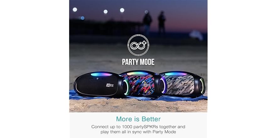(NEW) MEE 60W RMS PartySPKR Bluetooth Wireless Speaker