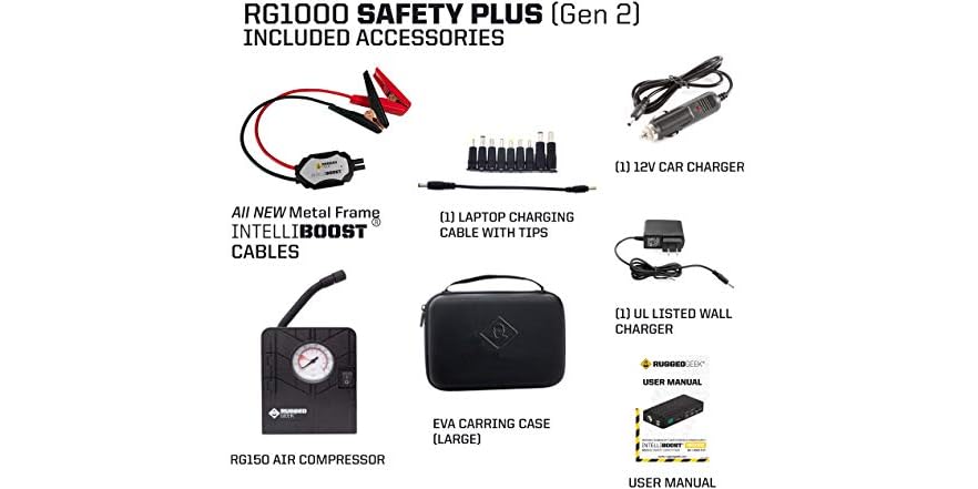 Rugged Geek RG1000 Safety Plus Jump Starter