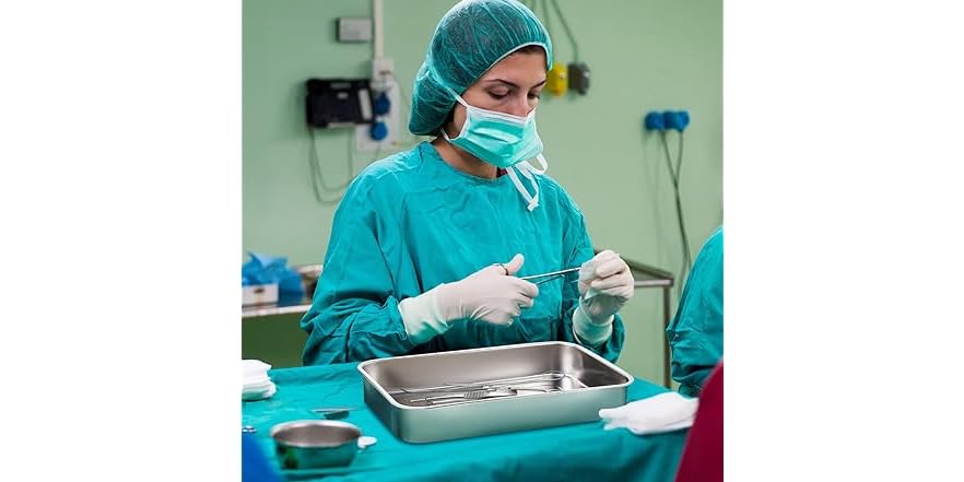 2 Pcs Stainless Steel Surgical Trays