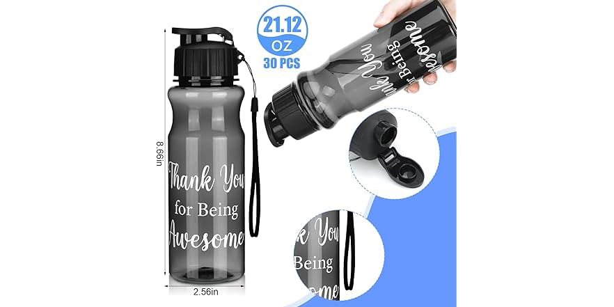 30Pc Employee Appreciation Water Bottles