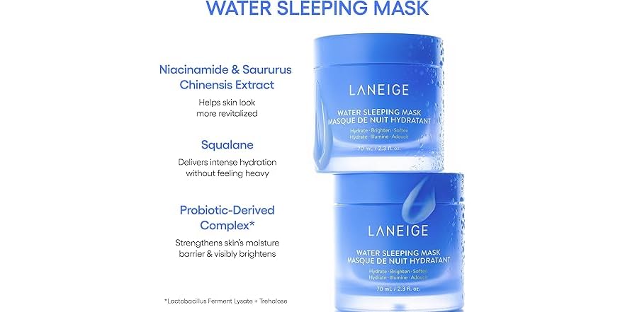 (2 Pack) Laneige Water Sleeping Mask EX, 2.3 oz