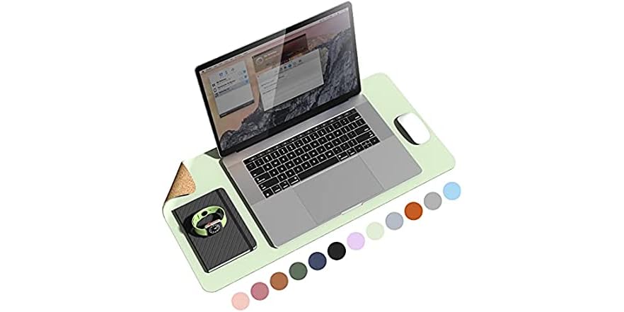 YSAGi Eco Cork PU Leather Desk Pad - Small (Your Choice of Color)