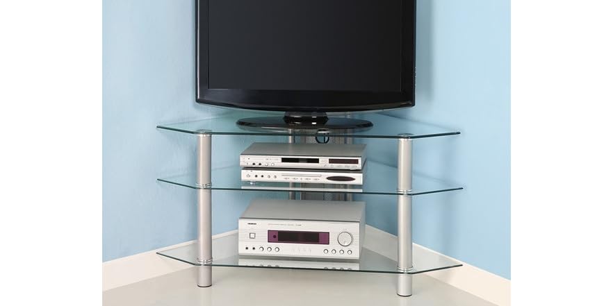 44" Glass Corner TV Stand (2 Colors)