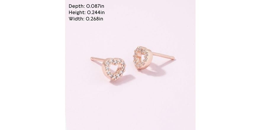 Pandora Open Heart Stud Earrings Rose