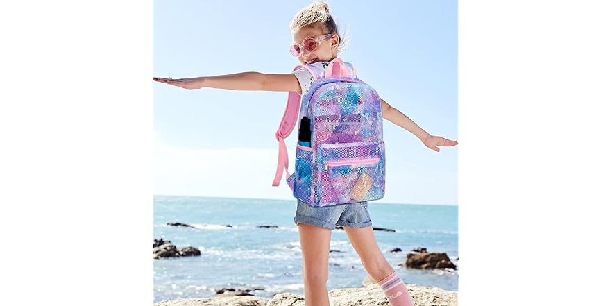 Semi-Transparent Mesh Backpack For Kids