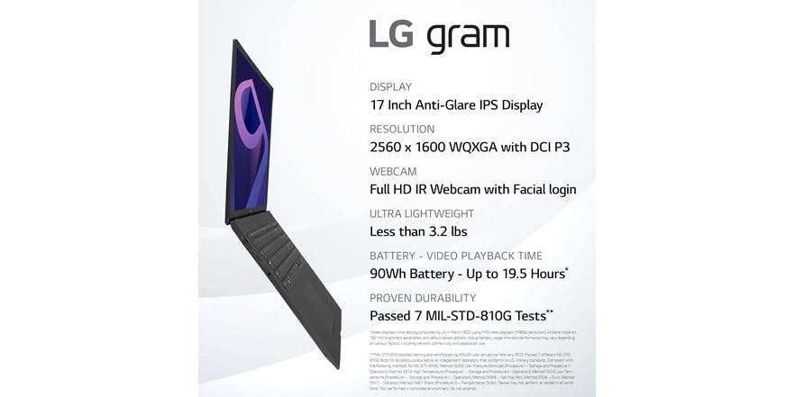 LG Gram 17" Ultra Lightweight Laptop