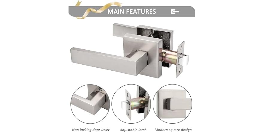 Square Lever Door Lock Handle Lockset