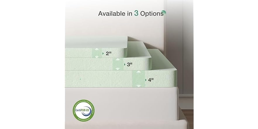 Novilla Mattress Topper King, 3-Inch Gel Memory