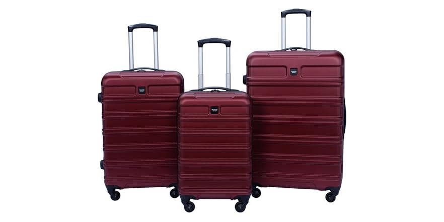 Sharper Image Search 3 Pc Luggage Set - Red