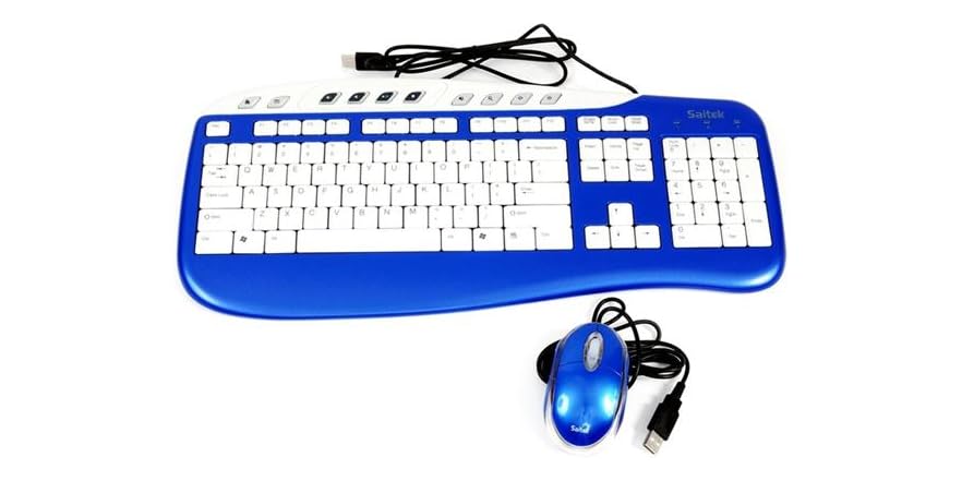 Saitek PK09AUB Blue USB Keyboard & Mouse Combo