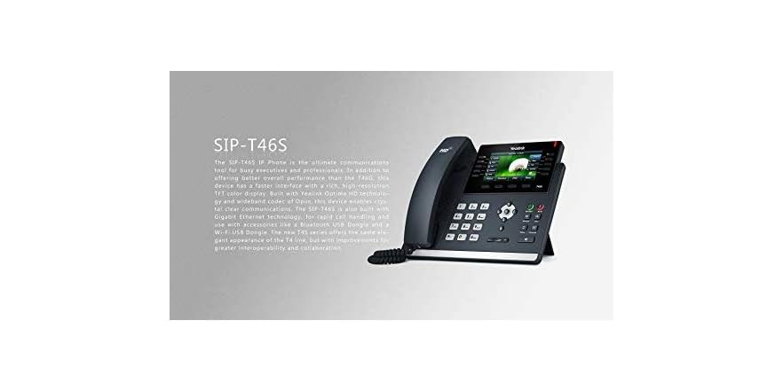 Yealink SIP-T46S IP Phone w/ 16 Line w/ Ethernet